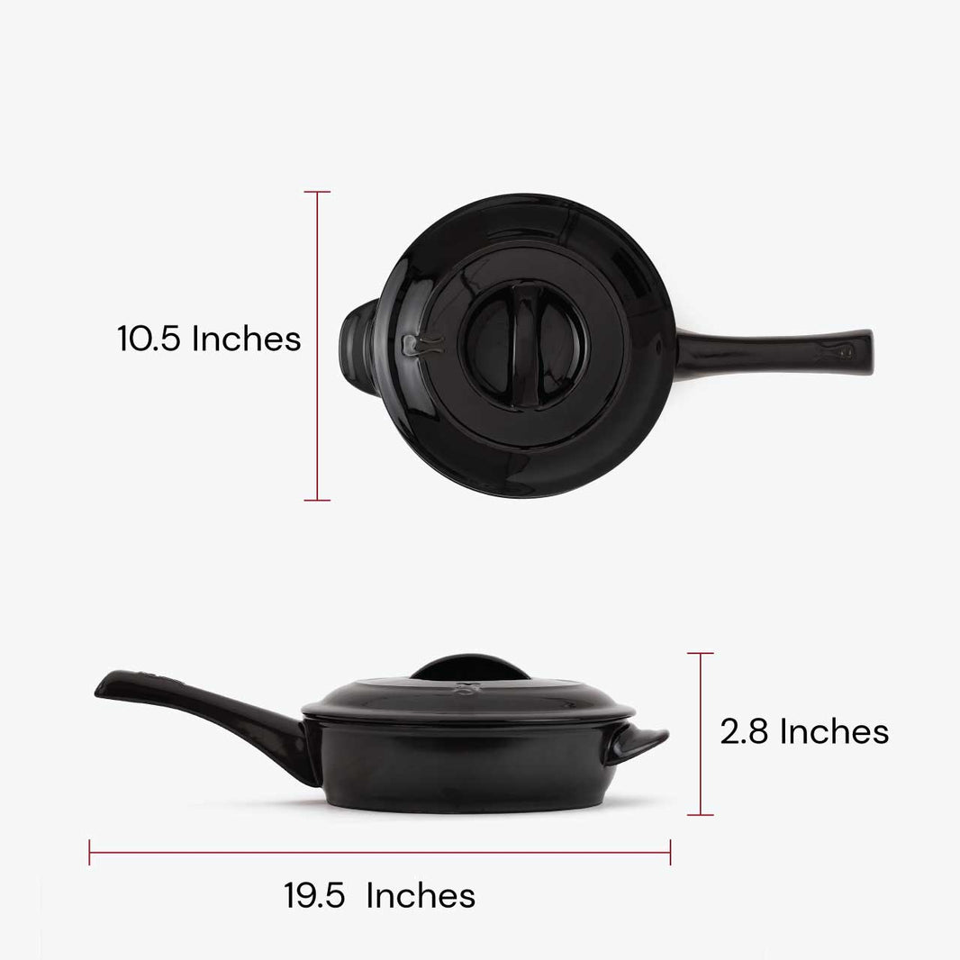 10-Inch Ceramic Saute Pan with Lid | Xtrema Pure Ceramic Cookware